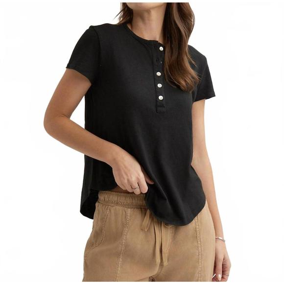 Bella Dahl | Tops | New Bella Dahl Womens Short Sleeve Henley Top In ...